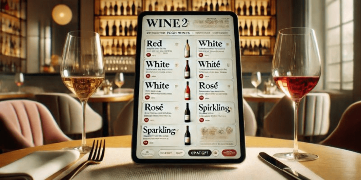 Wine Menu Created By ChatGPT and Its Thought Process